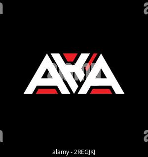 AKA triangle letter logo design with triangle shape. AKA triangle logo ...