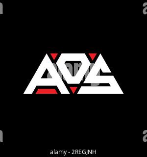 AOS triangle letter logo design with triangle shape. AOS triangle logo ...