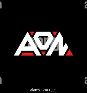 AON triangle letter logo design with triangle shape. AON triangle logo ...