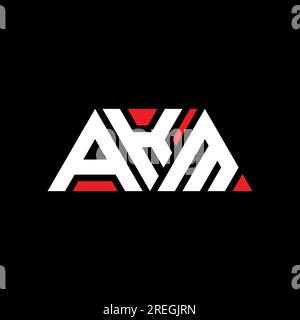 AKM triangle letter logo design with triangle shape. AKM triangle logo ...