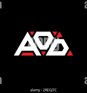 AOD triangle letter logo design with triangle shape. AOD triangle logo ...