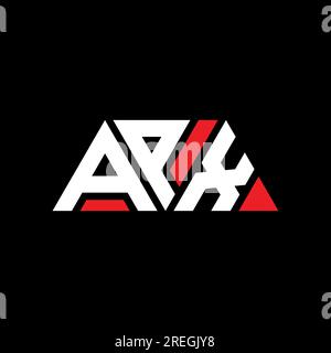 APX triangle letter logo design with triangle shape. APX triangle logo ...