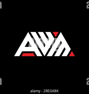 AWM triangle letter logo design with triangle shape. AWM triangle logo ...