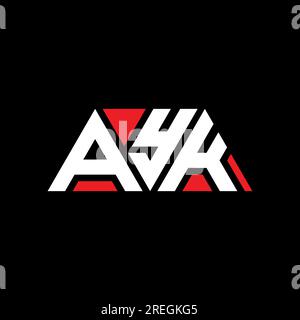 AYK triangle letter logo design with triangle shape. AYK triangle logo ...