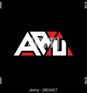 ARU triangle letter logo design with triangle shape. ARU triangle logo ...
