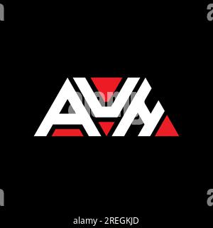 AUH triangle letter logo design with triangle shape. AUH triangle logo ...