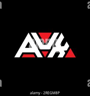 AUX triangle letter logo design with triangle shape. AUX triangle logo ...