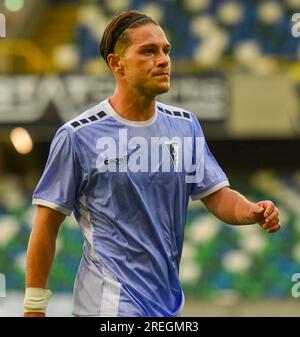 Linfield player Jack Scott - Linfield Vs Pogoń Szczecin, UEFA Europa ...