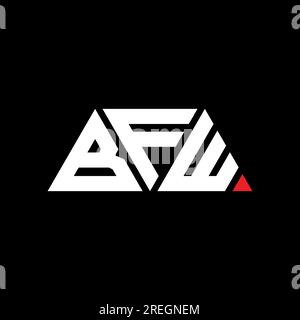 BFW triangle letter logo design with triangle shape. BFW triangle logo ...