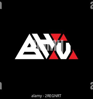 BHV triangle letter logo design with triangle shape. BHV triangle logo ...