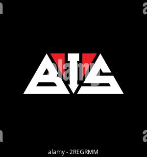 BIS triangle letter logo design with triangle shape. BIS triangle logo ...