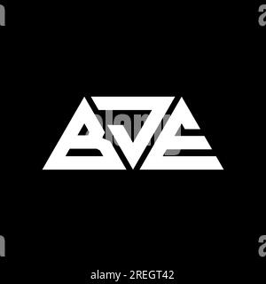 BJE triangle letter logo design with triangle shape. BJE triangle logo ...