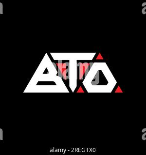 BTO triangle letter logo design with triangle shape. BTO triangle logo ...