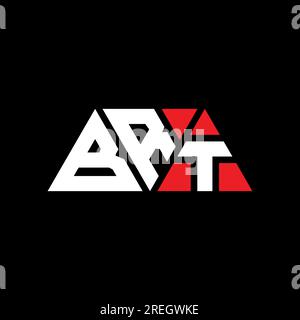 BRT triangle letter logo design with triangle shape. BRT triangle logo ...
