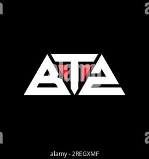 BTZ triangle letter logo design with triangle shape. BTZ triangle logo ...
