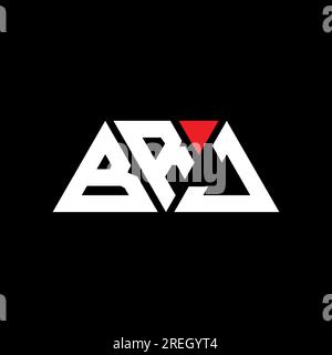 BRJ triangle letter logo design with triangle shape. BRJ triangle logo ...
