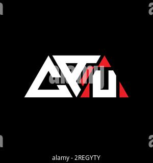 CAU triangle letter logo design with triangle shape. CAU triangle logo ...