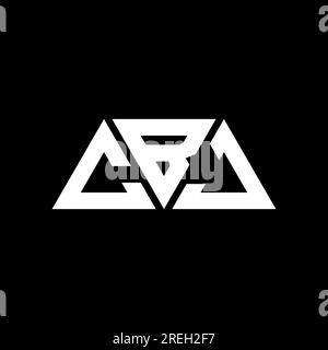 CBJ triangle letter logo design with triangle shape. CBJ triangle logo ...