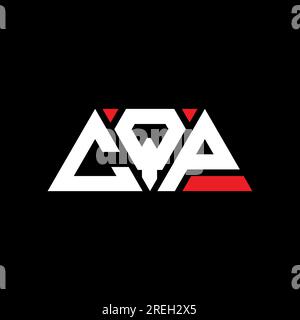 CQP triangle letter logo design with triangle shape. CQP triangle logo ...