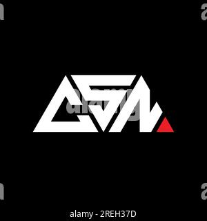 CSN triangle letter logo design with triangle shape. CSN triangle logo ...