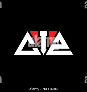 CIZ triangle letter logo design with triangle shape. CIZ triangle logo ...