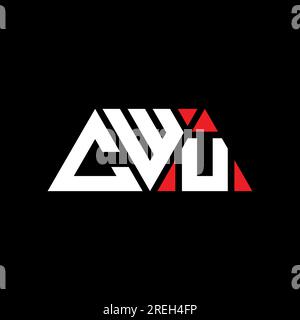 CWU triangle letter logo design with triangle shape. CWU triangle logo ...