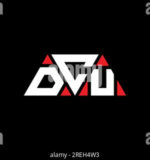 DCU triangle letter logo design with triangle shape. DCU triangle logo ...