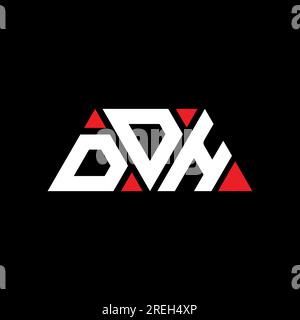 DDH triangle letter logo design with triangle shape. DDH triangle logo ...