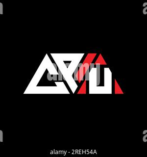 CPU letter logo design with polygon shape. CPU polygon and cube shape ...