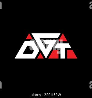DGT triangle letter logo design with triangle shape. DGT triangle logo ...