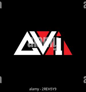CVI triangle letter logo design with triangle shape. CVI triangle logo ...