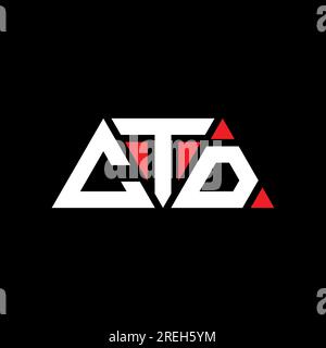 CTD triangle letter logo design with triangle shape. CTD triangle logo ...
