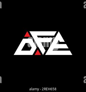 DFE triangle letter logo design with triangle shape. DFE triangle logo ...