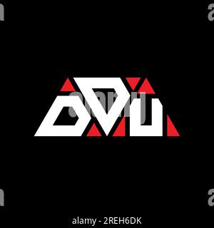 DDU triangle letter logo design with triangle shape. DDU triangle logo ...
