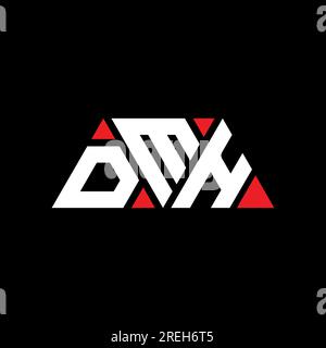DMH triangle letter logo design with triangle shape. DMH triangle logo ...
