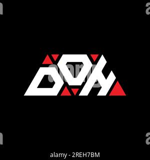 DOH triangle letter logo design with triangle shape. DOH triangle logo ...