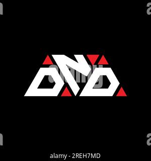 DND triangle letter logo design with triangle shape. DND triangle logo ...