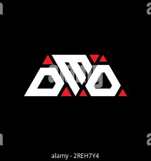 DMO triangle letter logo design with triangle shape. DMO triangle logo ...