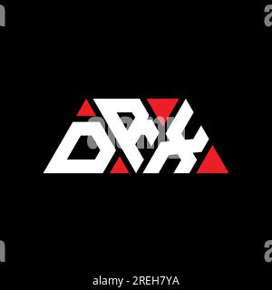 DRX triangle letter logo design with triangle shape. DRX triangle logo ...
