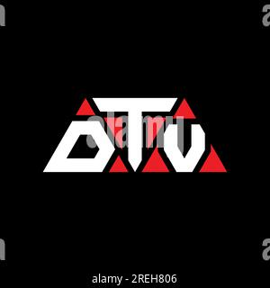 DTV triangle letter logo design with triangle shape. DTV triangle logo ...