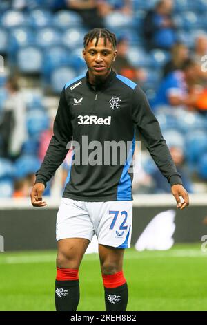 Zak Lovelace who plays with Rangers FC, training at Ibrox stadium ...