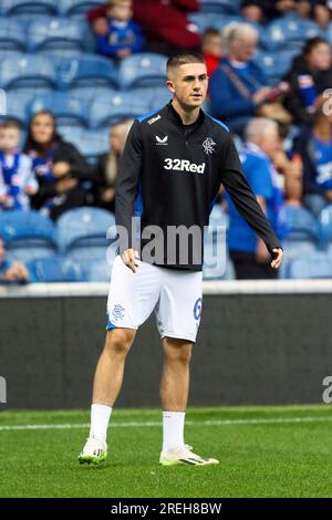 Bailey Rice who plays with Rangers FC, training at Ibrox stadium ...