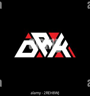 DRK triangle letter logo design with triangle shape. DRK triangle logo ...