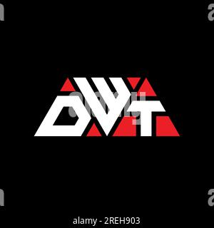 DWT triangle letter logo design with triangle shape. DWT triangle logo ...
