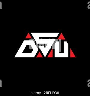 DSU triangle letter logo design with triangle shape. DSU triangle logo ...
