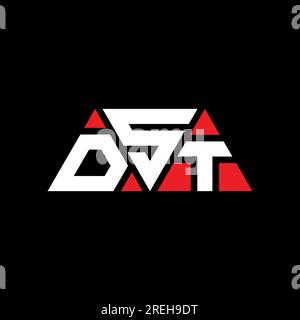 DST triangle letter logo design with triangle shape. DST triangle logo ...