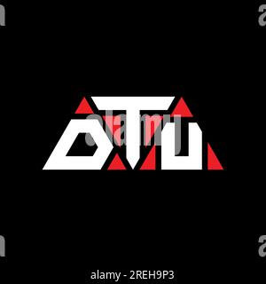 DTU triangle letter logo design with triangle shape. DTU triangle logo ...