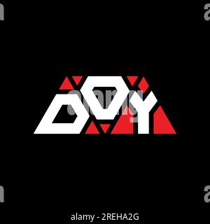 DOY triangle letter logo design with triangle shape. DOY triangle logo ...