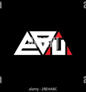 EBU triangle letter logo design with triangle shape. EBU triangle logo ...