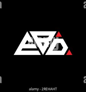 EBD triangle letter logo design with triangle shape. EBD triangle logo ...